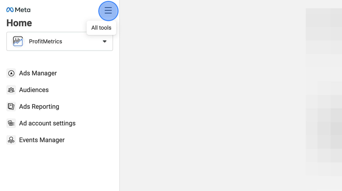 How to add ProfitMetrics as a collaborator in Meta ads (Facebook ...
