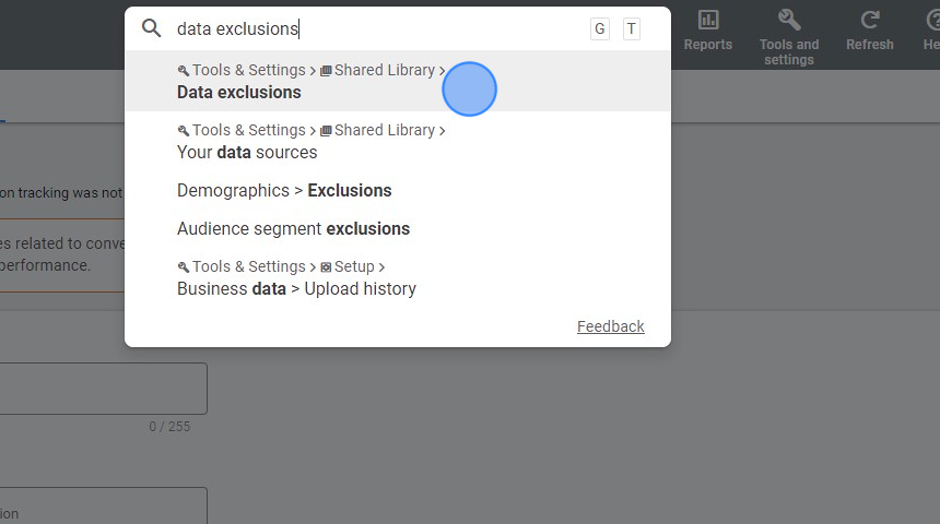 How to create a Data Exclusion for Google Ads