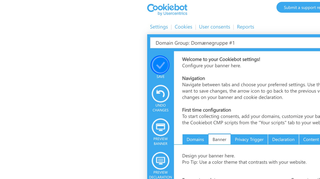 How to switch the Cookiebot banner design to "Overlay"
