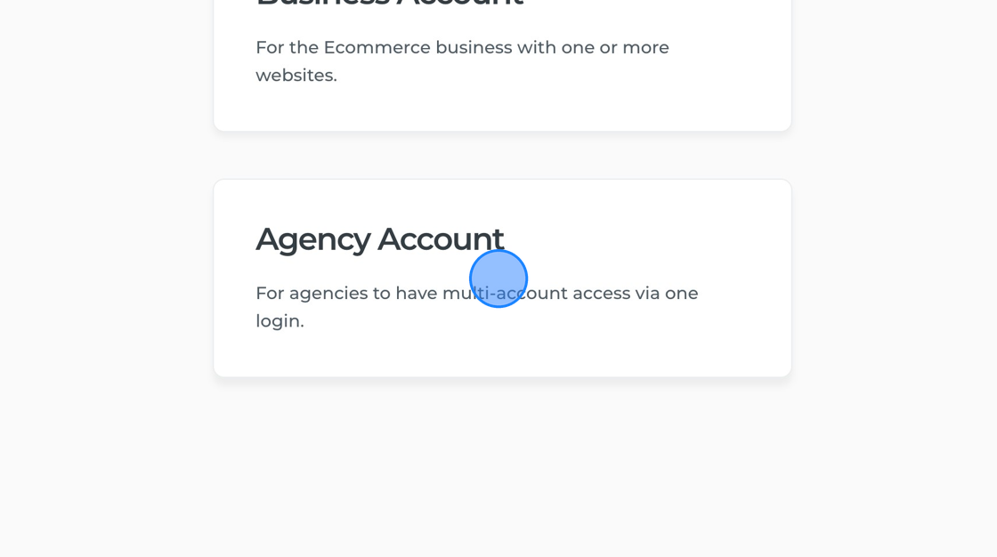 How to create an Agency Account
